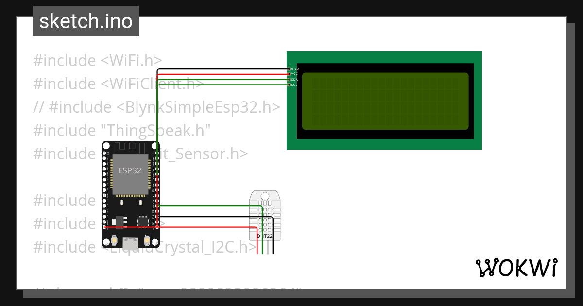 sensor suhu thinkspeak - Wokwi ESP32, STM32, Arduino Simulator