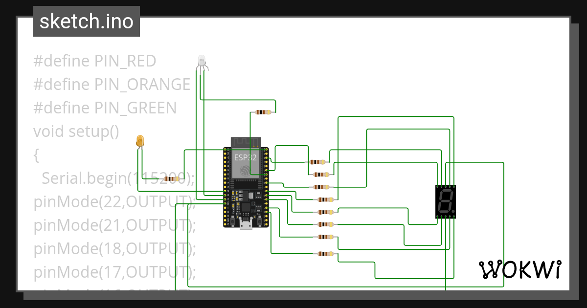 SEVEN SCREEN - Wokwi ESP32, STM32, Arduino Simulator