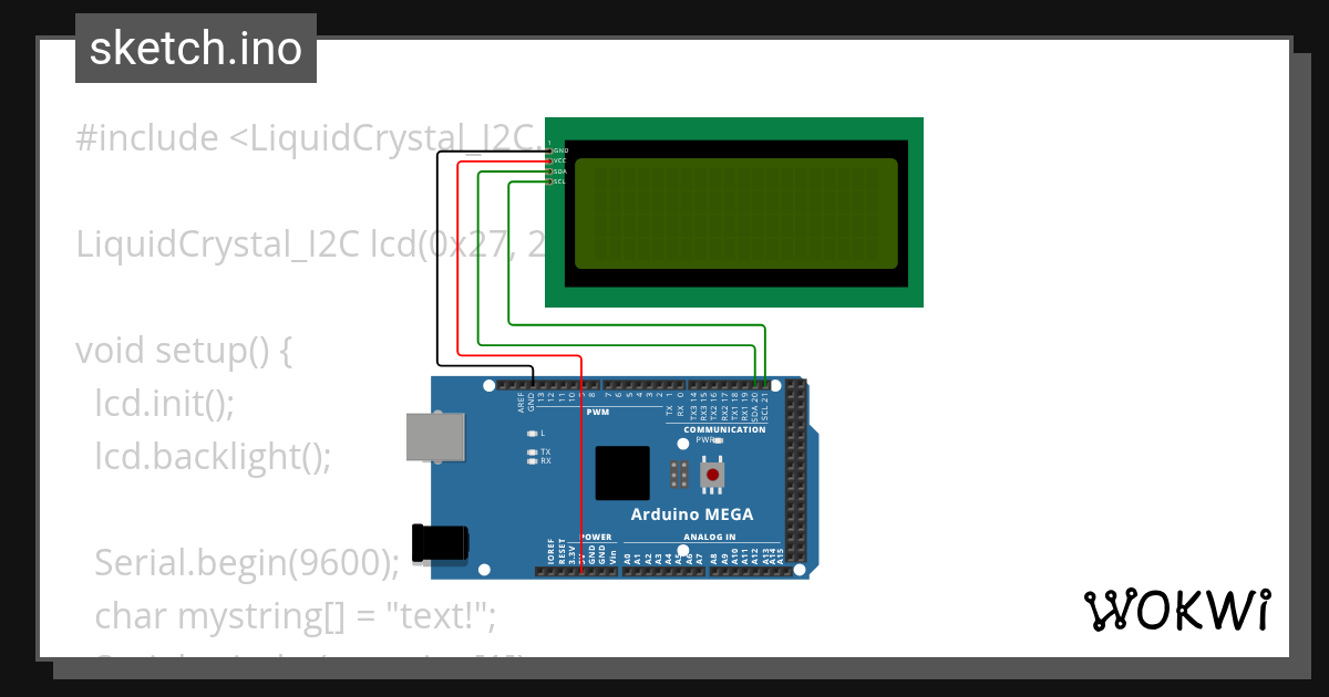 ASCII Zeichen - Wokwi ESP32, STM32, Arduino Simulator