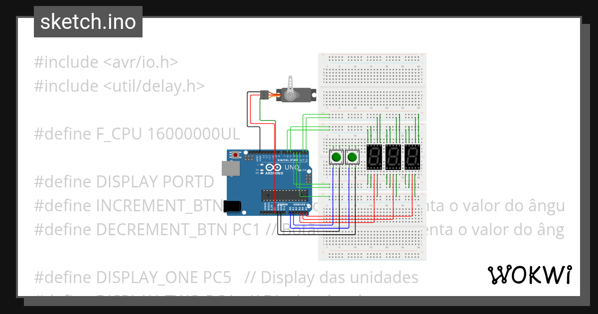 Control Servo Motor - Version 1.0 - Wokwi ESP32, STM32, Arduino Simulator
