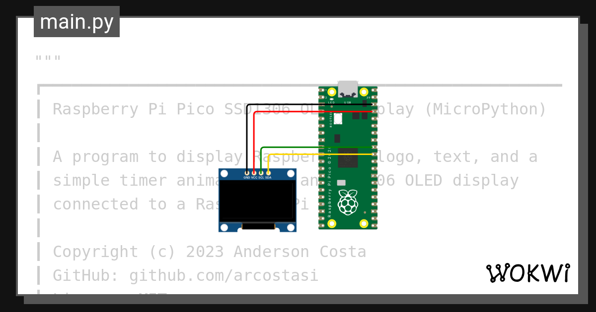 Pico With Oled Wokwi Esp32 Stm32 Arduino Simulator