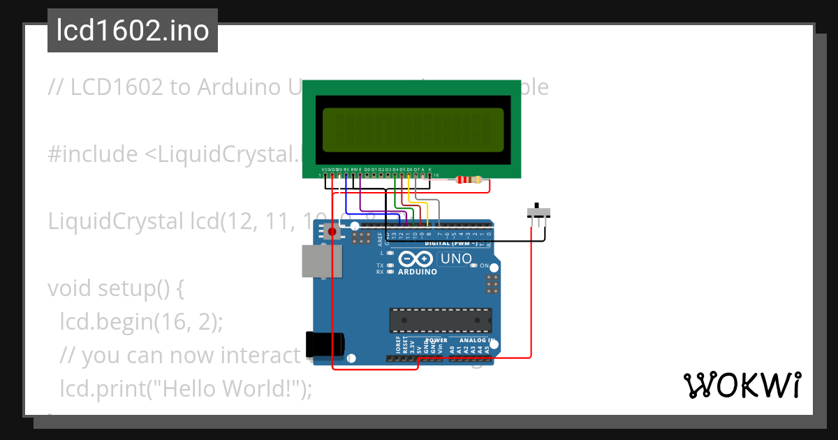 lcd1602.ino devi Copy - Wokwi ESP32, STM32, Arduino Simulator lcd1602.ino devi Copy - Wokwi ESP32, STM32, Arduino Simulator