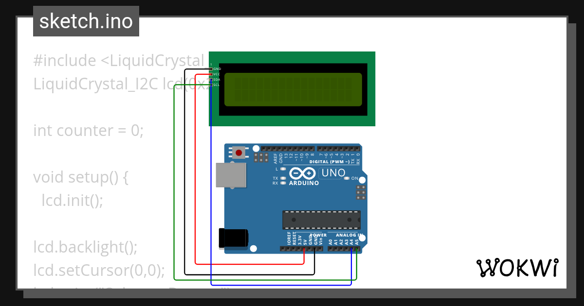 LCD - Wokwi ESP32, STM32, Arduino Simulator