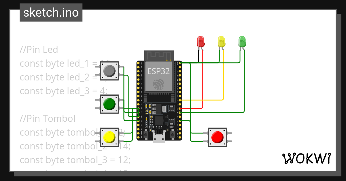 Percobaan 2 - Wokwi ESP32, STM32, Arduino Simulator
