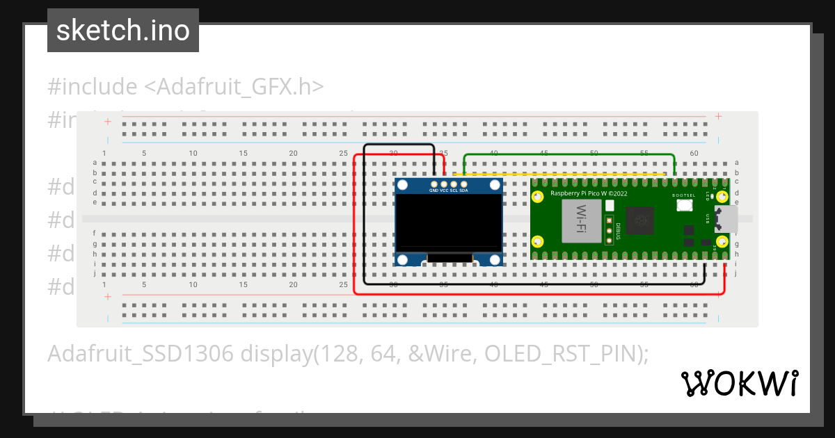 oled con bread - Wokwi ESP32, STM32, Arduino Simulator