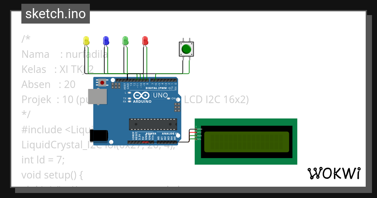 TUGAS 10 - Wokwi ESP32, STM32, Arduino Simulator