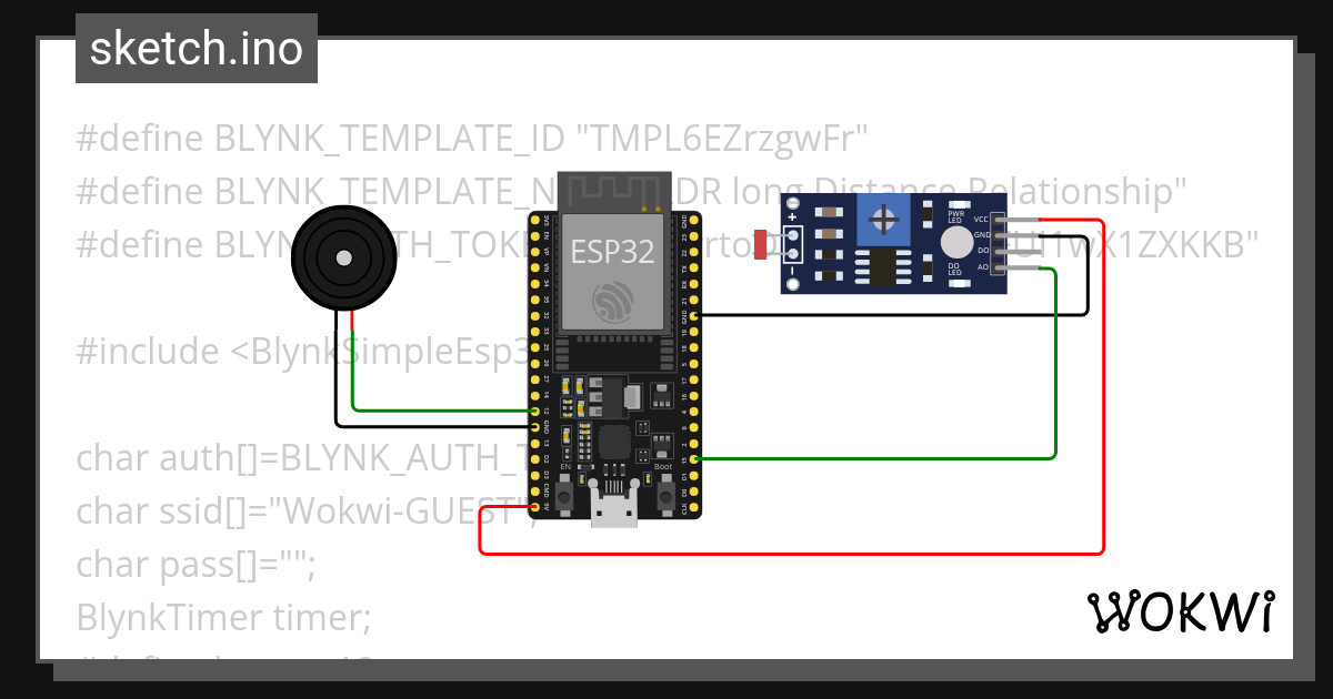 LDR BUZZER - Wokwi ESP32, STM32, Arduino Simulator