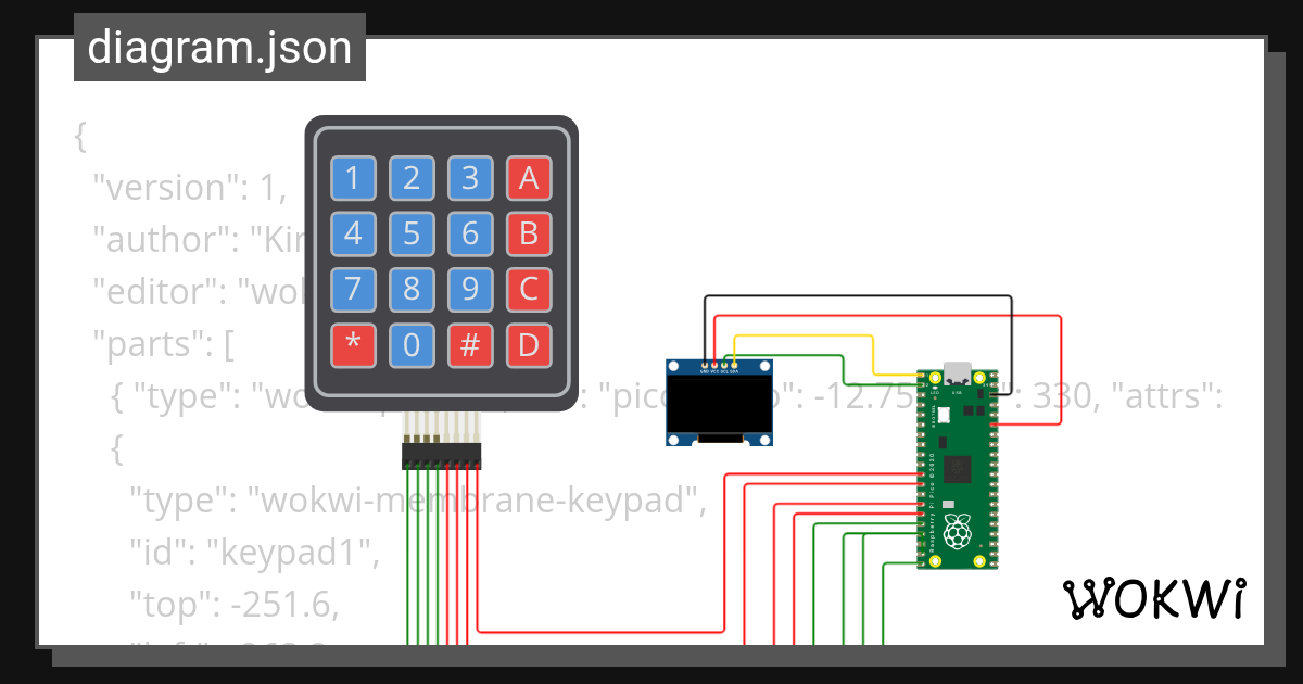 OLED With Keypad - Wokwi ESP32, STM32, Arduino Simulator