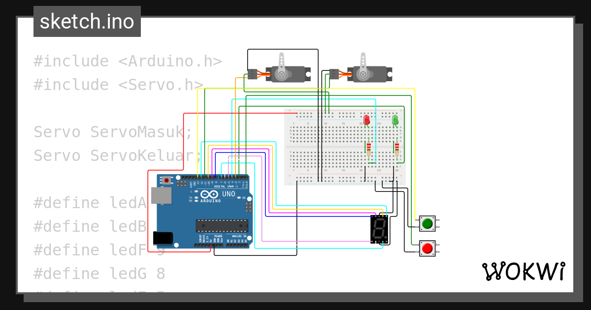 Parkiran Simple Wokwi Esp32 Stm32 Arduino Simulator