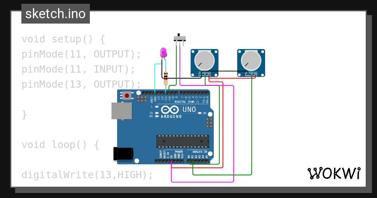 2 Potenciometre Wokwi Esp32 Stm32 Arduino Simulator 8794