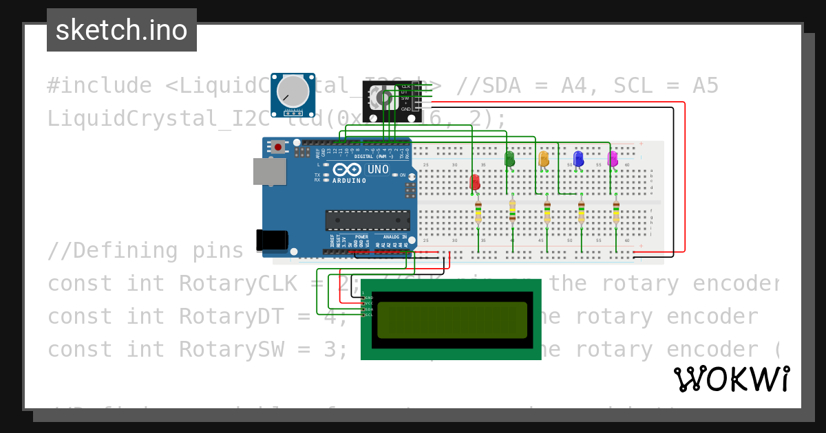 Encoder Led Wokwi Esp32 Stm32 Arduino Simulator 0901