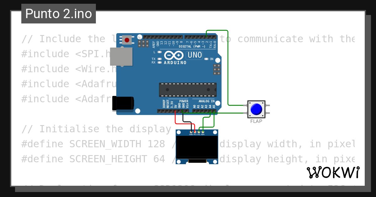 Flappy Punto 2 Wokwi Esp32 Stm32 Arduino Simulator