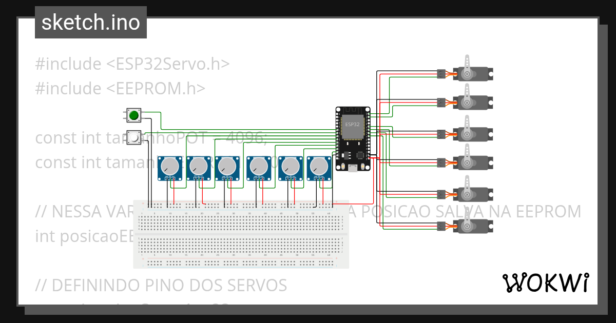 Servo motor ESP32 Copy - Wokwi ESP32, STM32, Arduino Simulator