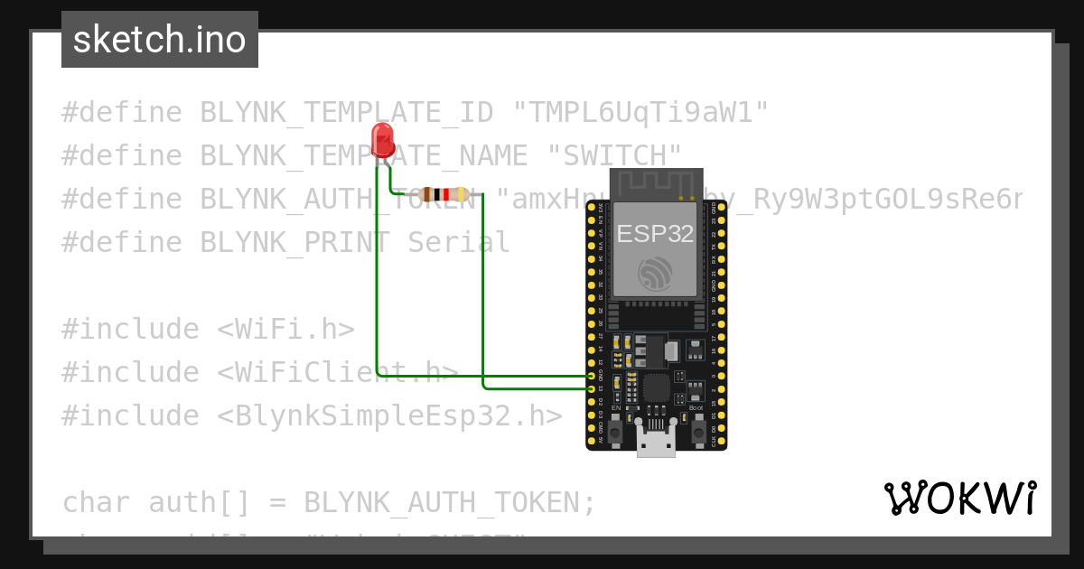 Kontrol Lampu Dengan Blynk Wokwi Esp32 Stm32 Arduino Simulator