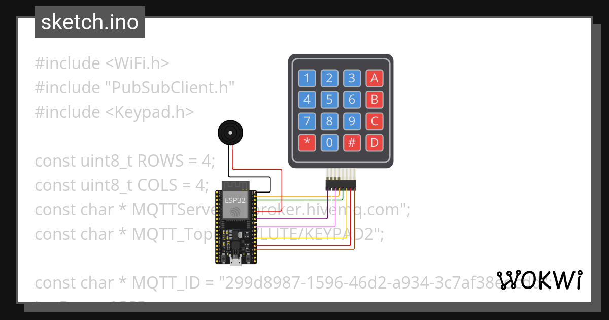 Keypad Wokwi Esp32 Stm32 Arduino Simulator 8657