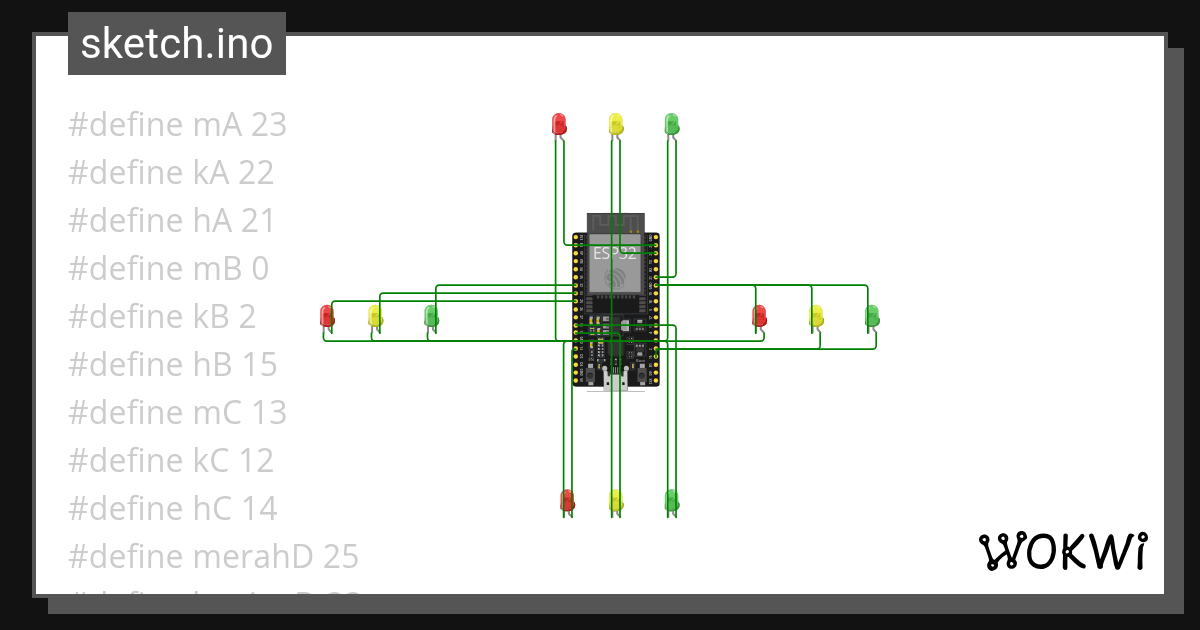 Farhan jahr daffa traffic - Wokwi ESP32, STM32, Arduino Simulator
