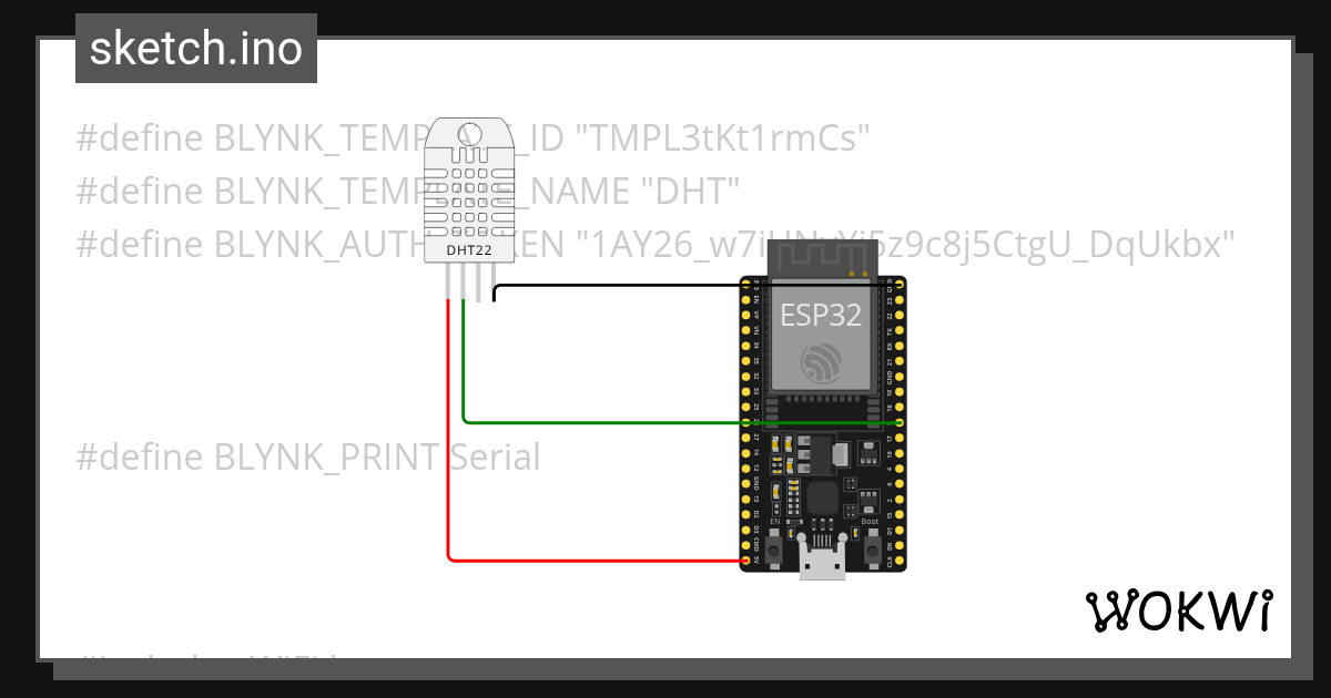 temp and humidity - Wokwi ESP32, STM32, Arduino Simulator