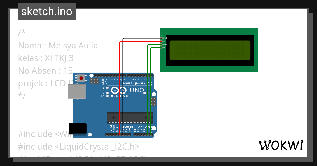 Lcd - Wokwi ESP32, STM32, Arduino Simulator