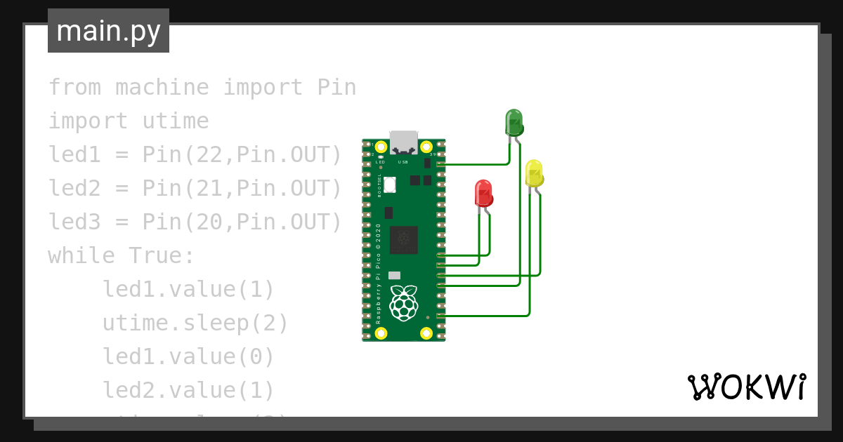 Trafic Light Wokwi Esp32 Stm32 Arduino Simulator