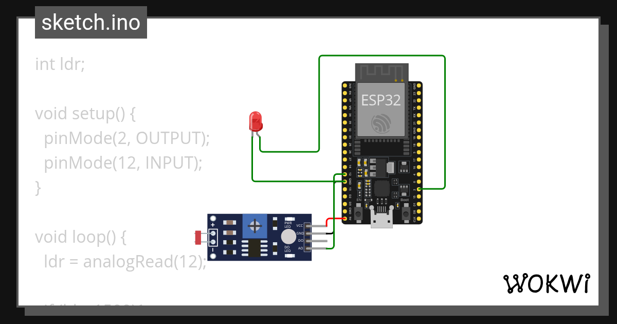 LDR - Wokwi ESP32, STM32, Arduino Simulator LDR - Wokwi ESP32, STM32, Arduino Simulator