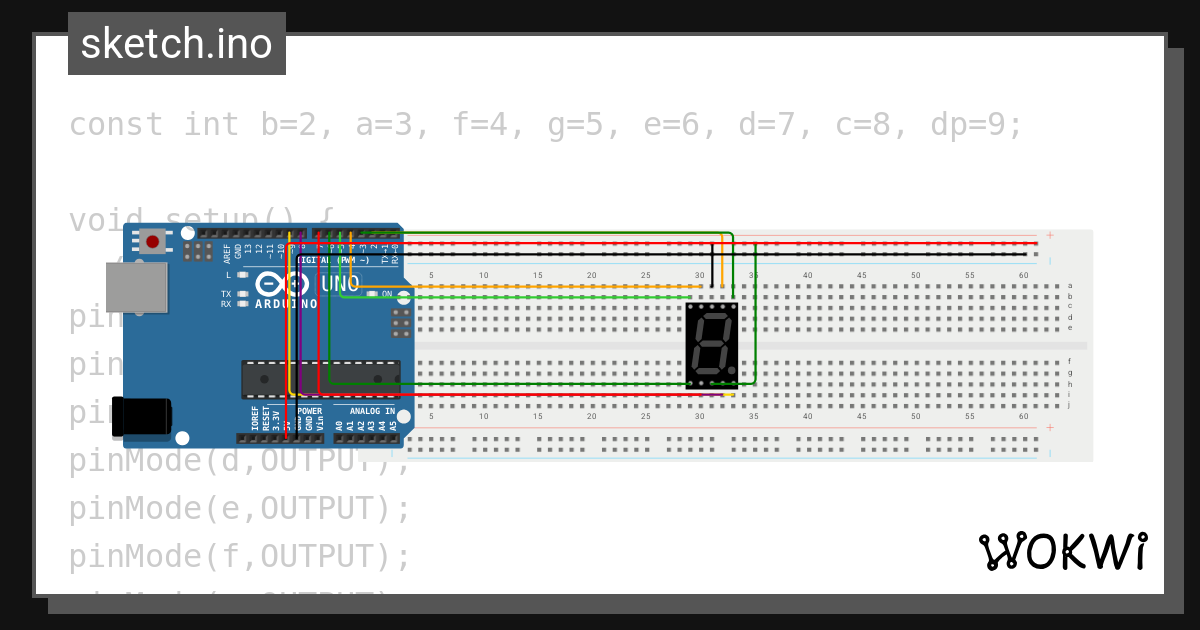 7 Segment Wokwi Esp32 Stm32 Arduino Simulator 8464