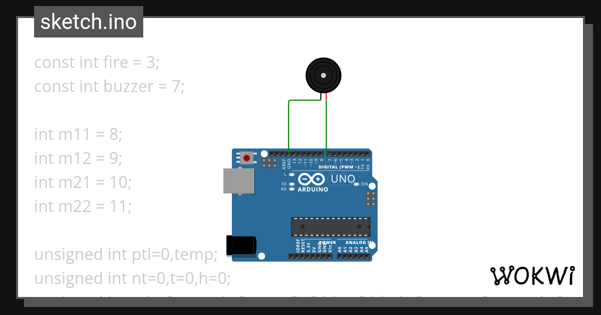 THEJA --- FIRE DETECTOR ALARM - Wokwi ESP32, STM32, Arduino Simulator
