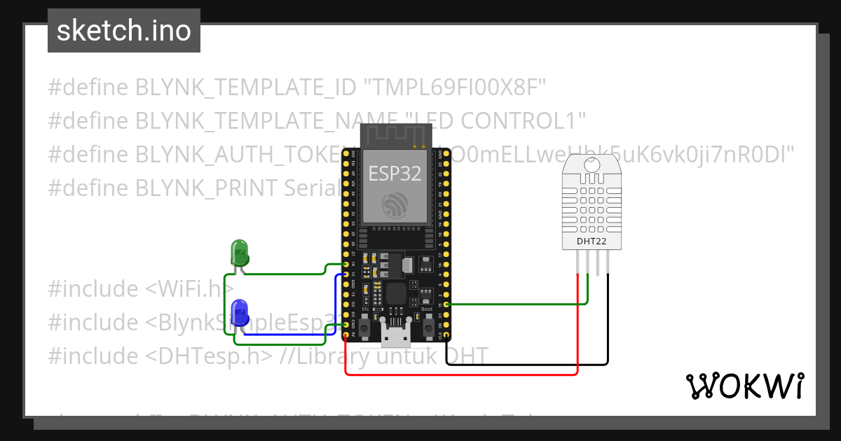 blynk - Wokwi ESP32, STM32, Arduino Simulator