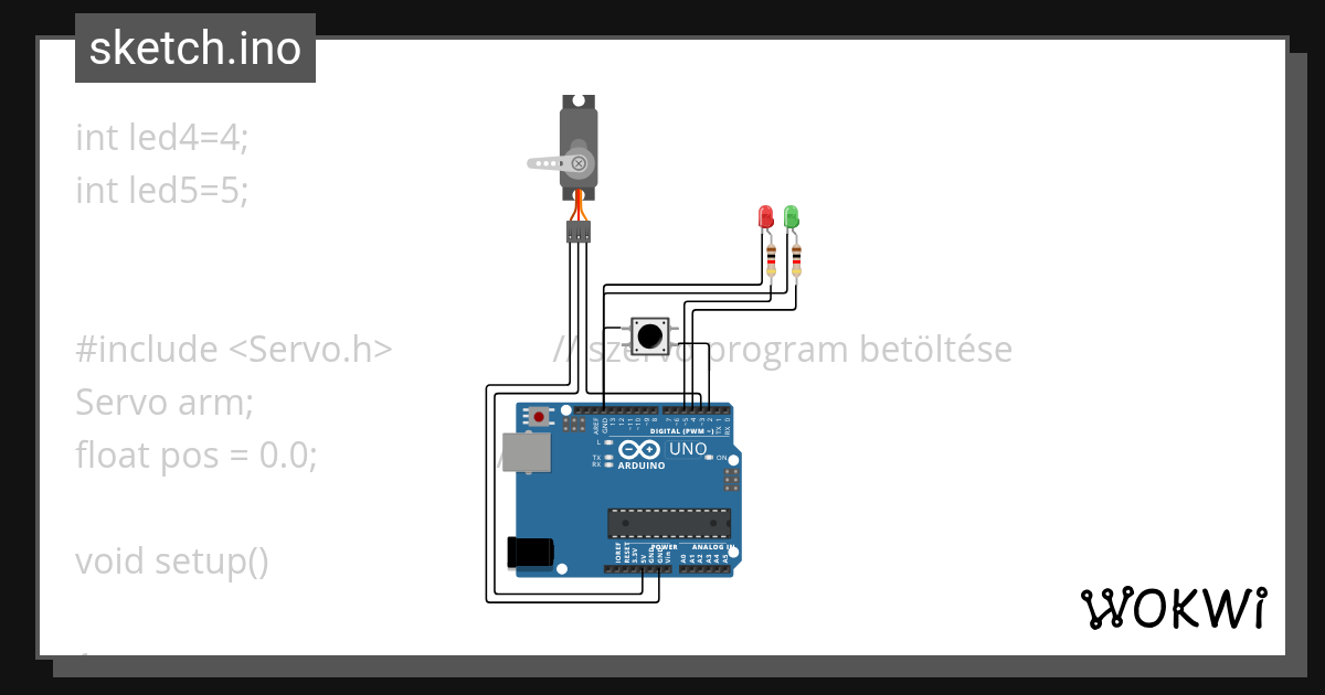 Gomb Sevo Wokwi Esp32 Stm32 Arduino Simulator 