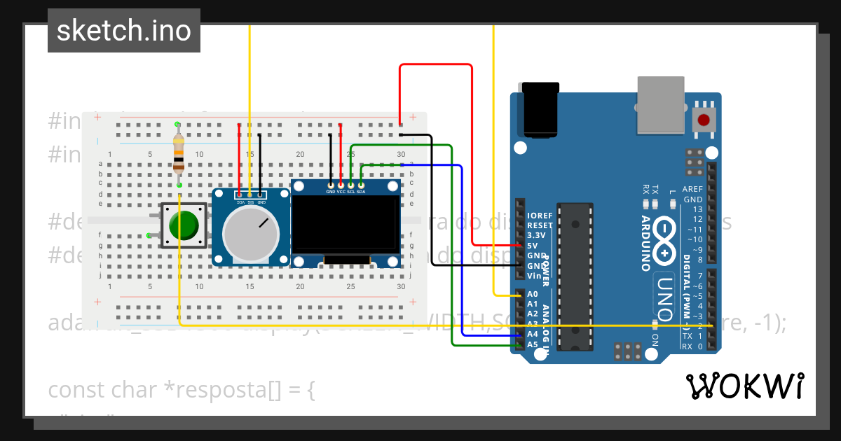 bola de cristal - Wokwi ESP32, STM32, Arduino Simulator