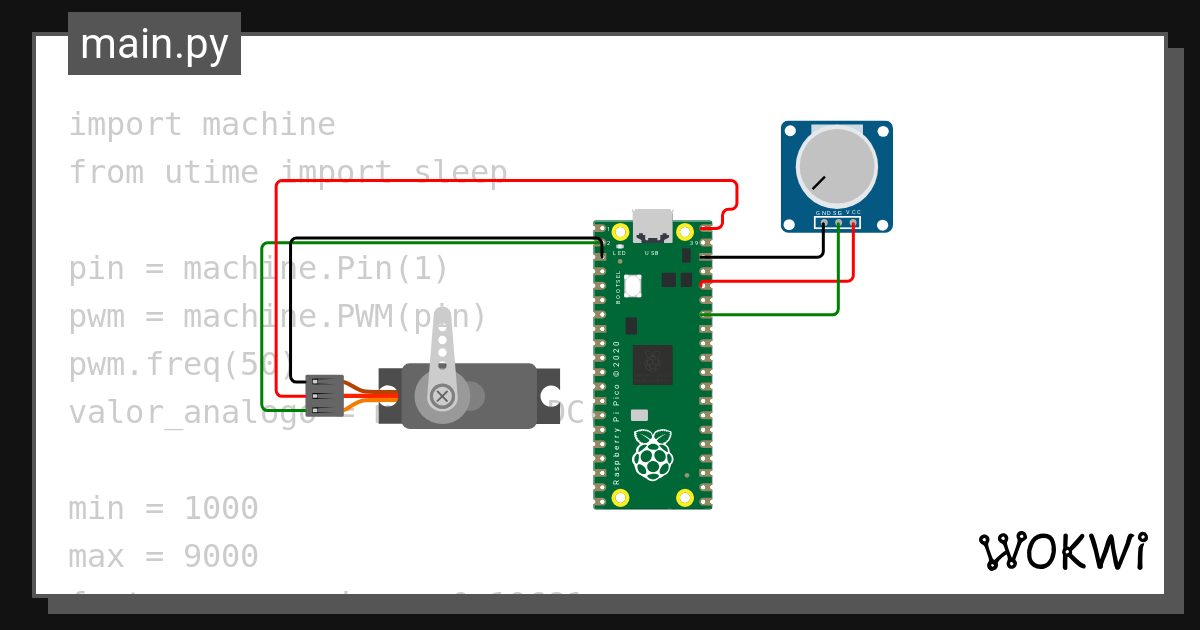 Servomotor Con Potenciómetro Wokwi Esp32 Stm32 Arduino Simulator 9539