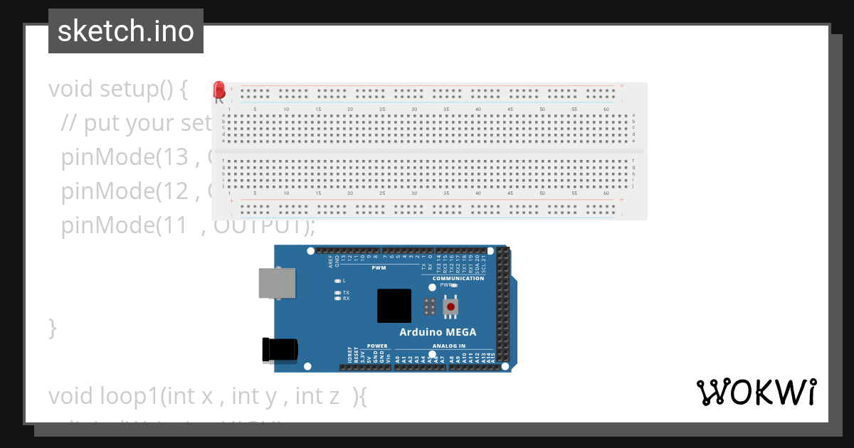 trafic signal - Wokwi ESP32, STM32, Arduino Simulator