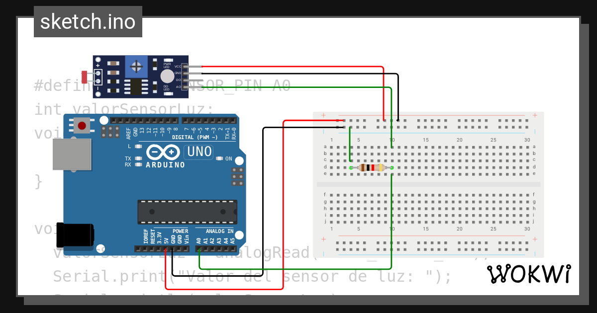 Photoresistor Wokwi Esp32 Stm32 Arduino Simulator
