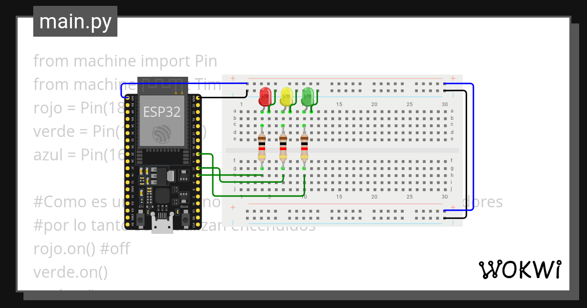 semaforo - Wokwi ESP32, STM32, Arduino Simulator