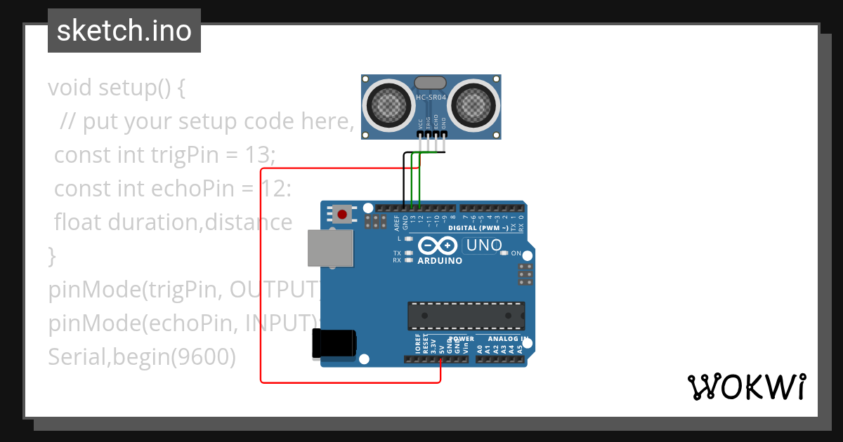 robotics project {Ultrasonic Project } - Wokwi ESP32, STM32, Arduino Simulator