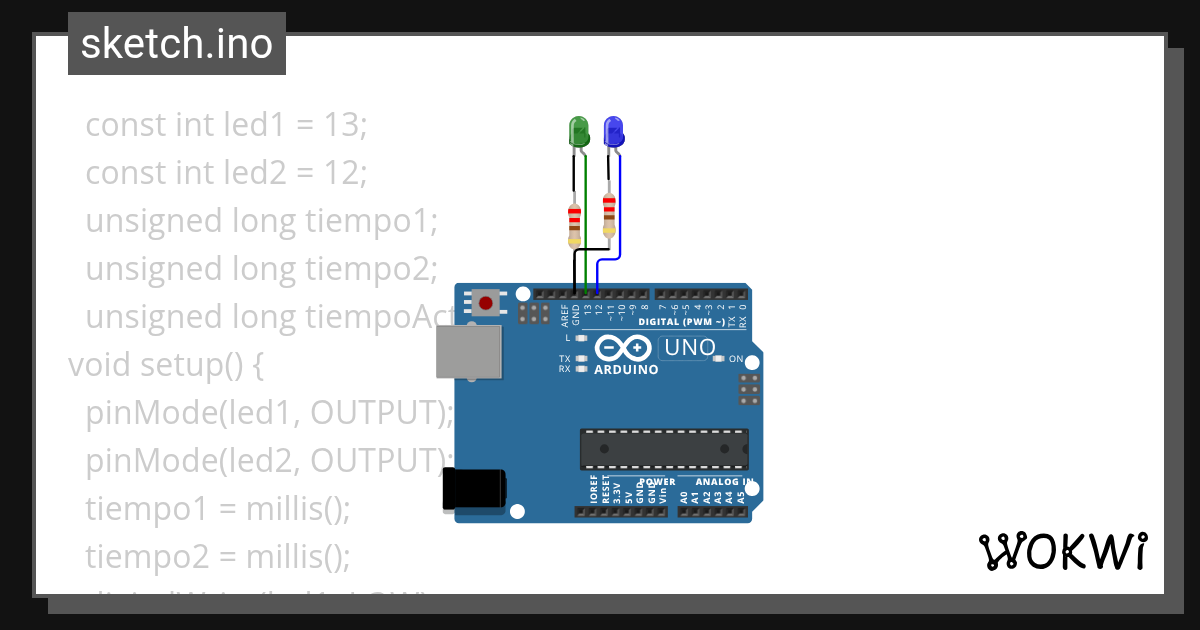 Tarea 6 (dos leds parpadean con millis() ) - Wokwi ESP32, STM32 ... Tarea 6 (dos leds parpadean con millis() ) - Wokwi ESP32, STM32 ...