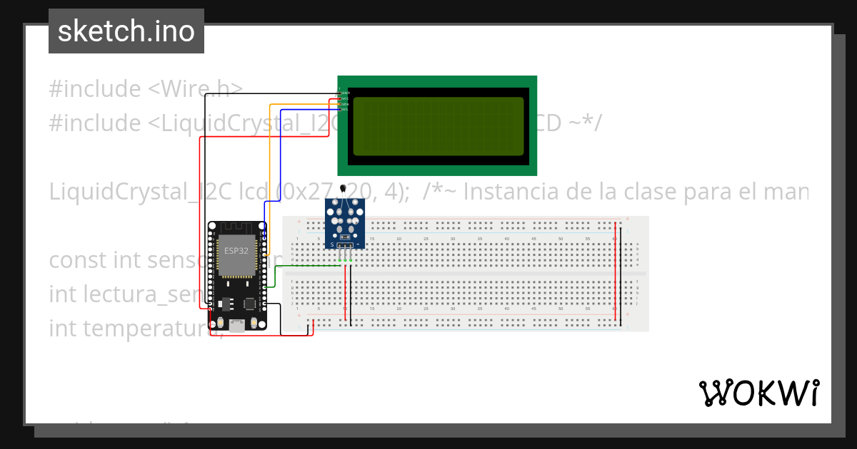 Codigo112_ESP32_LCD_I2C - Wokwi ESP32, STM32, Arduino Simulator