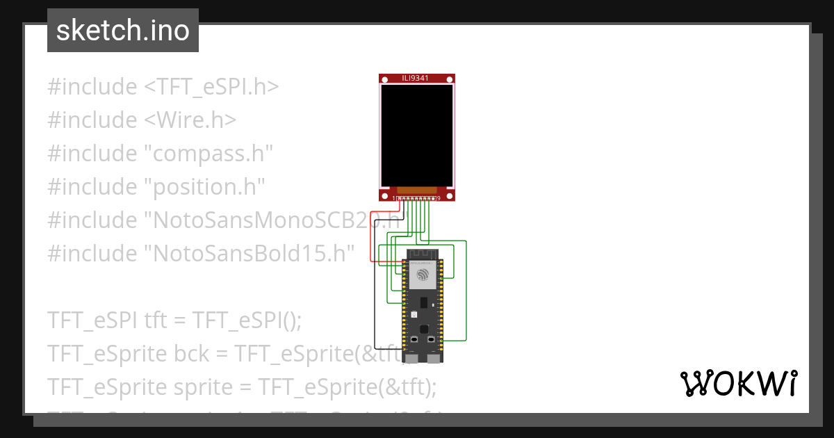 compass - Wokwi ESP32, STM32, Arduino Simulator