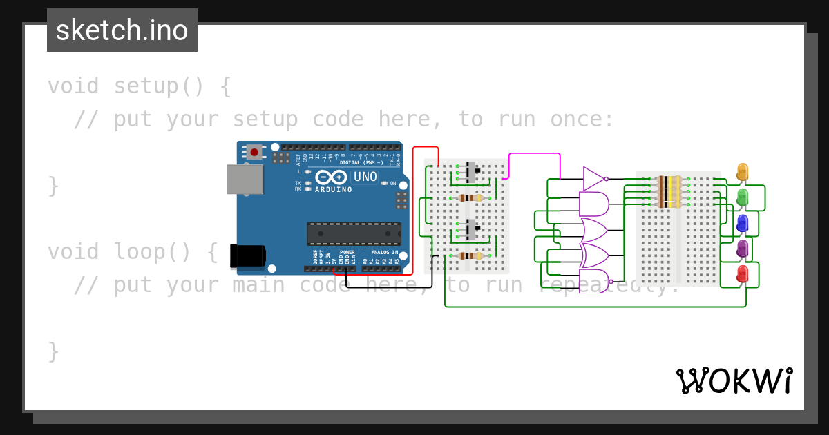 Cto 009 Compuertas Logicas Wokwi Esp32 Stm32 Arduino Simulator