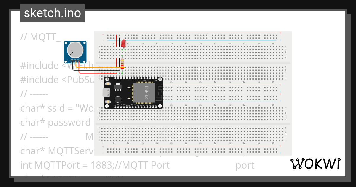 MQTT_推播文字與數字 Copy - Wokwi ESP32, STM32, Arduino Simulator