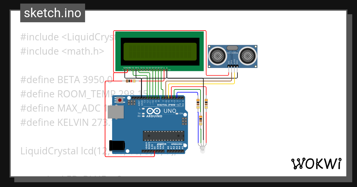 Ultrasonic parking sensors - Wokwi ESP32, STM32, Arduino Simulator