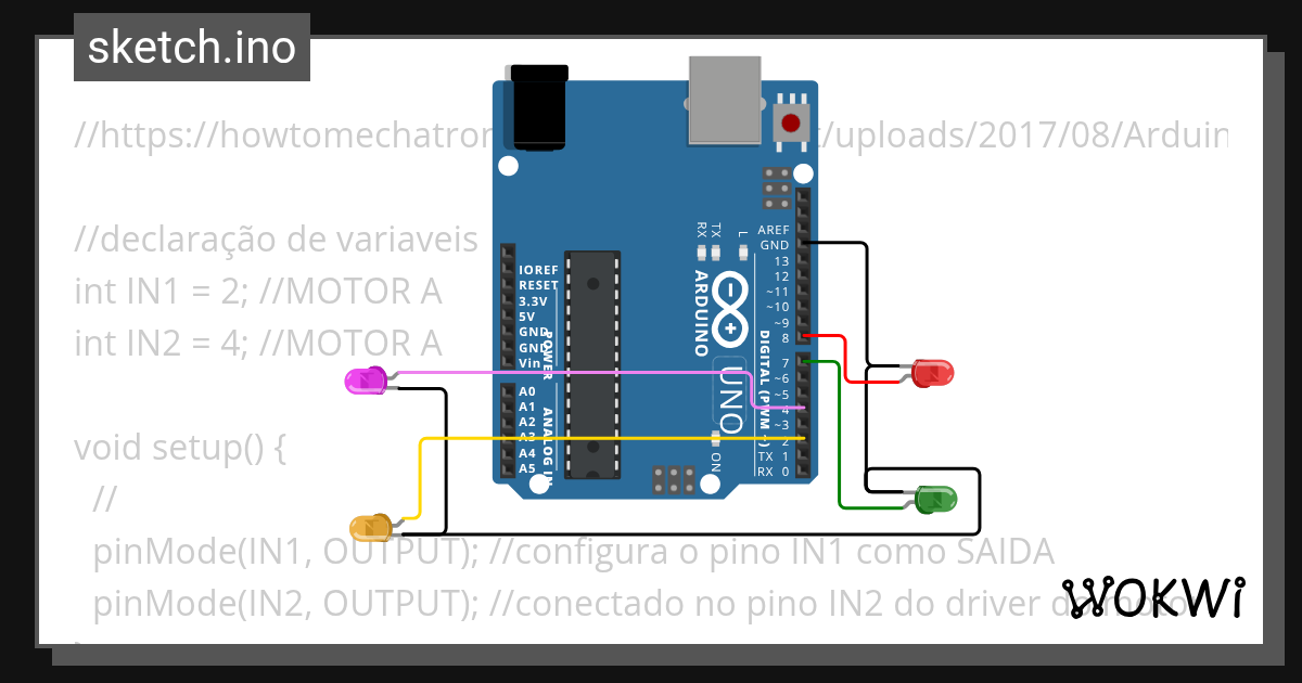 Carrinho Wokwi Esp32 Stm32 Arduino Simulator 2712