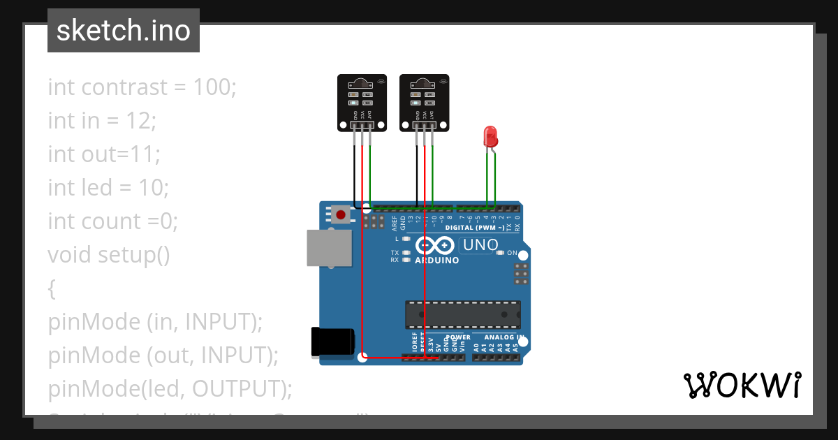 Visitors in room irsensor - Wokwi ESP32, STM32, Arduino Simulator