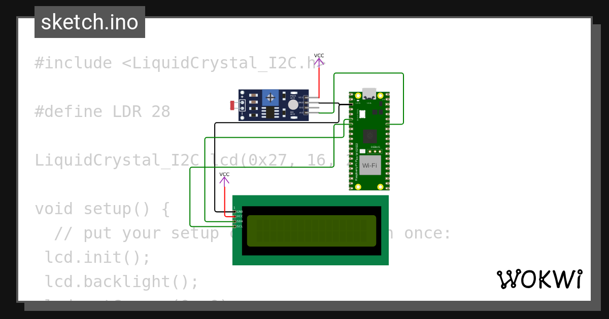 Ldr Y Lcd Analogica Wokwi Esp32 Stm32 Arduino Simulator