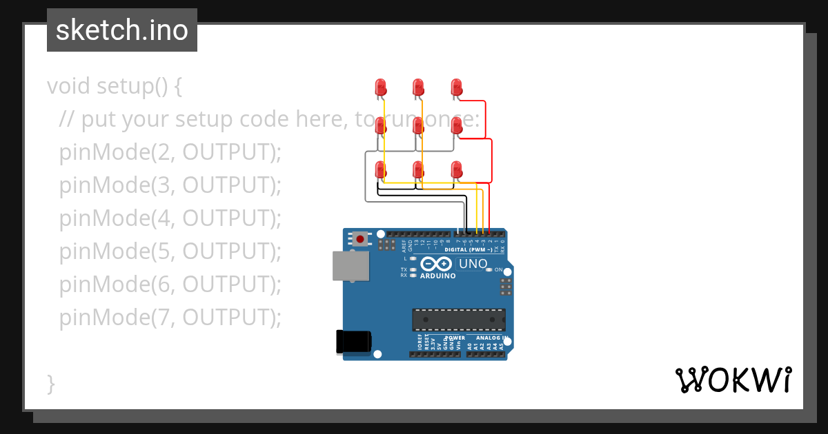 LEDS - Wokwi ESP32, STM32, Arduino Simulator