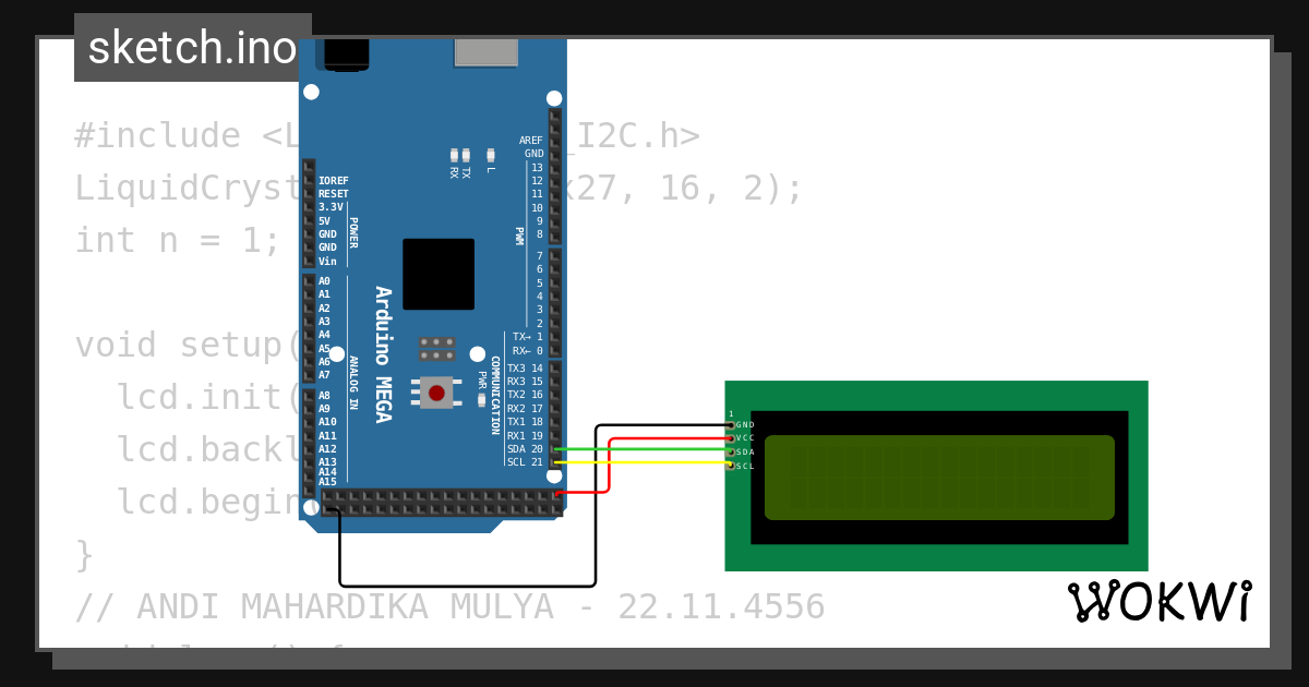 Lcdi2c Dua Wokwi Esp32 Stm32 Arduino Simulator
