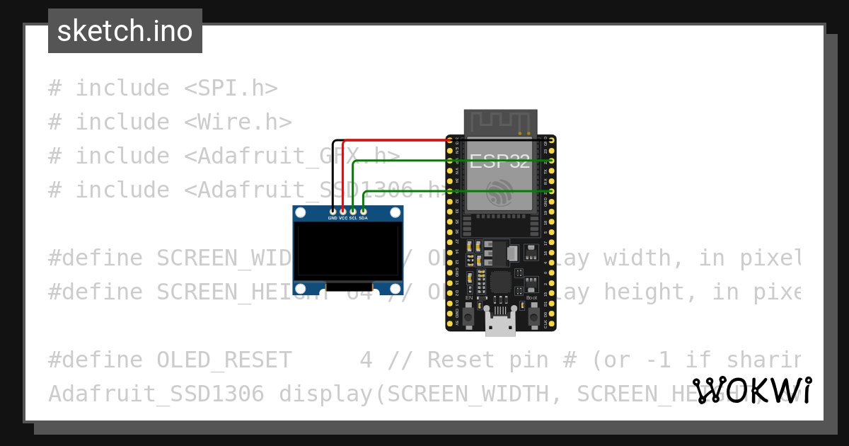 Oled Wokwi Esp32 Stm32 Arduino Simulator 