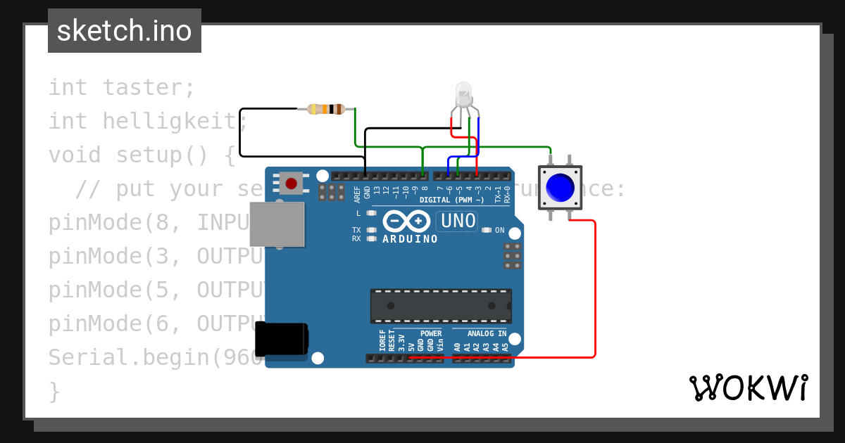 Helligkeit Durch Knopf Wokwi Esp32 Stm32 Arduino Simulator