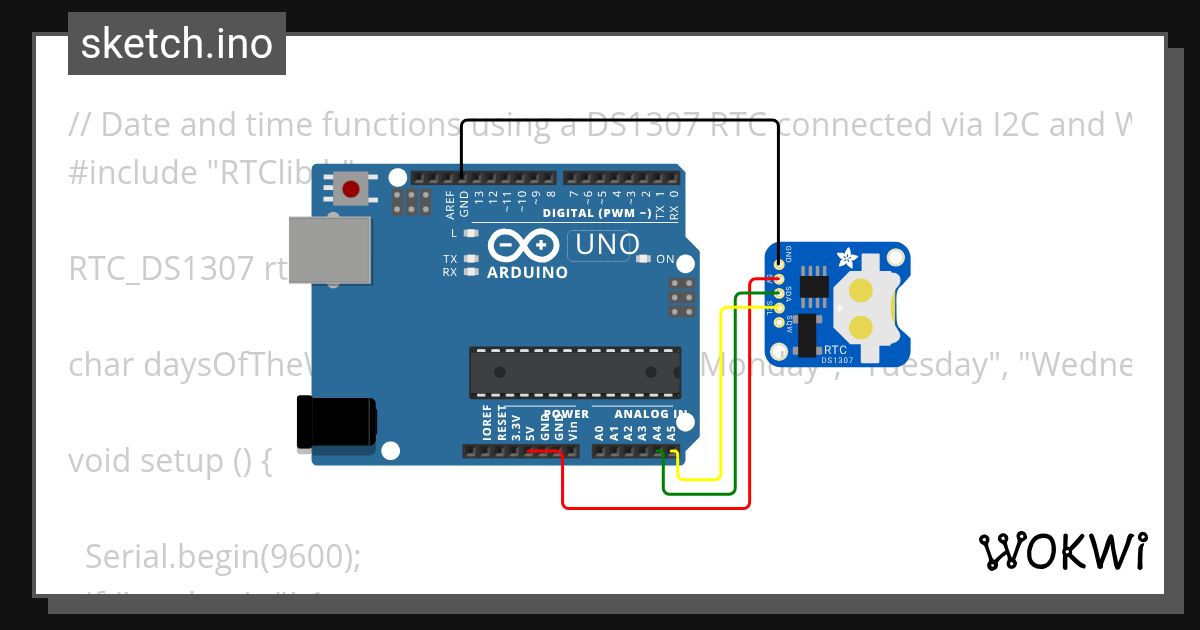 Uno_RTC - Wokwi ESP32, STM32, Arduino Simulator