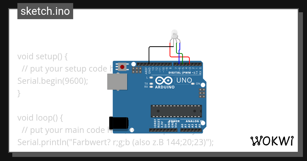Farbmischer REAL - Wokwi ESP32, STM32, Arduino Simulator