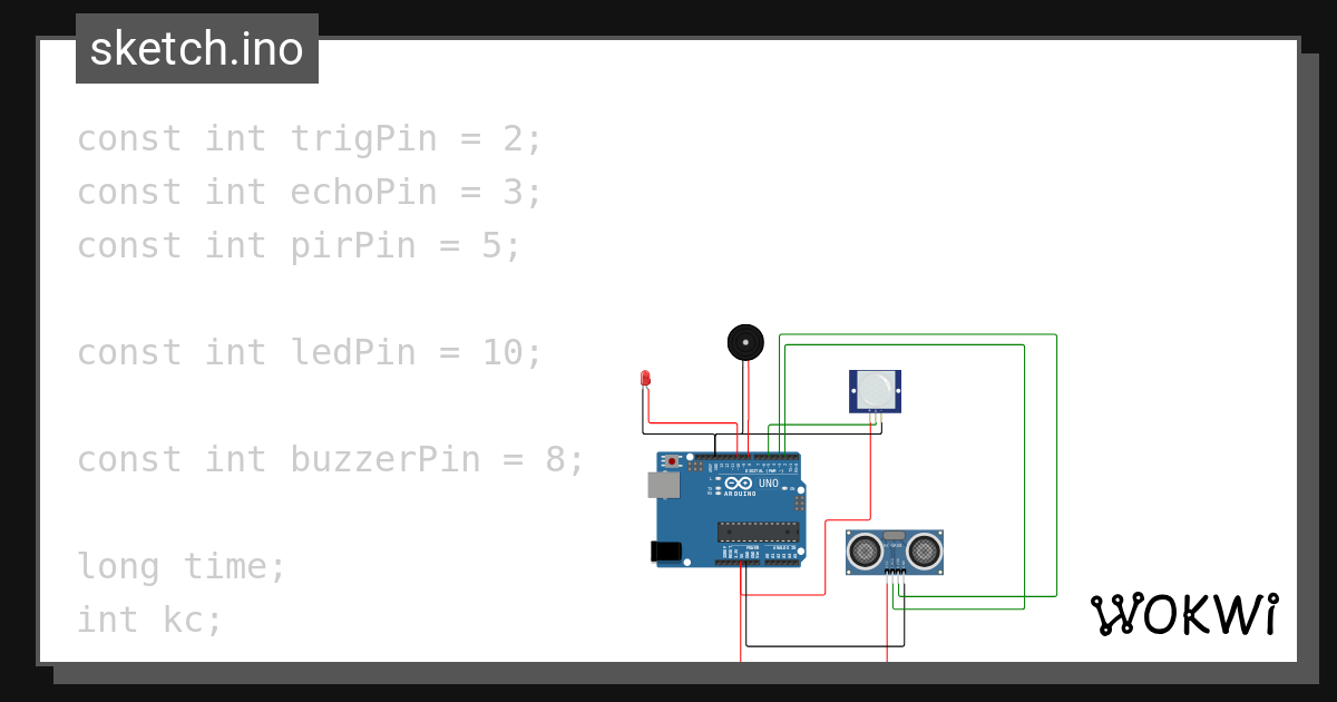 Chuông Và đèn Báo động Wokwi Esp32 Stm32 Arduino Simulator